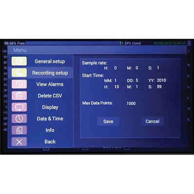 Digi-Sense Temperature/RH Touch Screen Recorder with NIST-Traceable ...