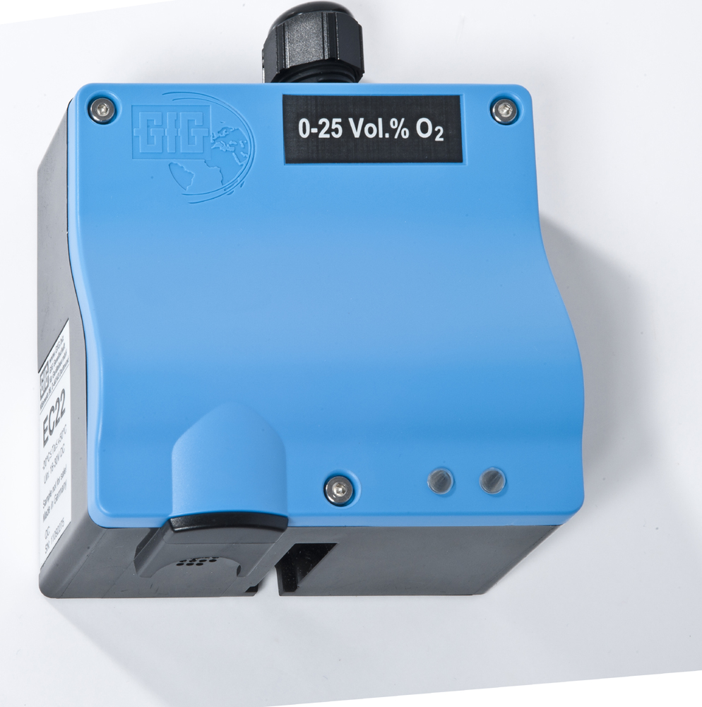 GfG EC 22 Fixed Transmitter with Oxygen (O2) Sensor, 0 - 25% vol. Range ...