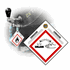 GHS Corrosion Pictogram Tag (25/pk) - GHS1057