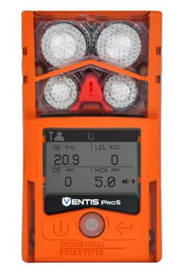 Industrial Scientific Ventis Pro5 Personal Gas Monitor, CO/H2S, HCN ...