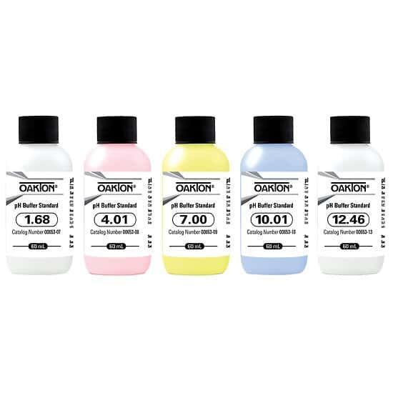 Oakton Buffer Pack; 60 mL of each pH 1.68, 4.01, 7.00, 10.01, and 12.46 ...