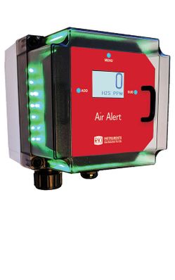 RKI Instruments Air Alert Ambient Air Hazardous Gas Detector, Hydrogen Sulfide (H2S) 0-100 ppm ...