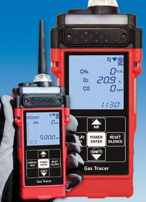 RKI Instruments Gas Tracer Confined Space/Leak Detector, 2 Sensor, PPM CH4 / CO Base, Alkaline ...