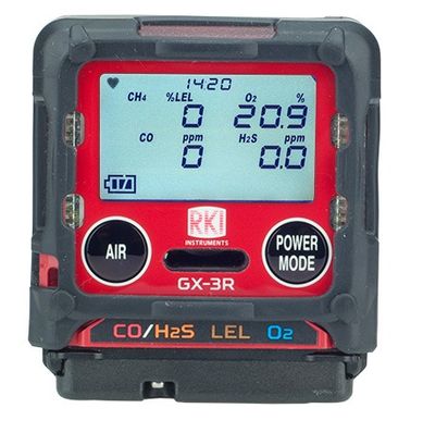 RKI Instruments GX-3R 4-Gas Confined Space Monitor Bundled, LEL/O2/CO ...