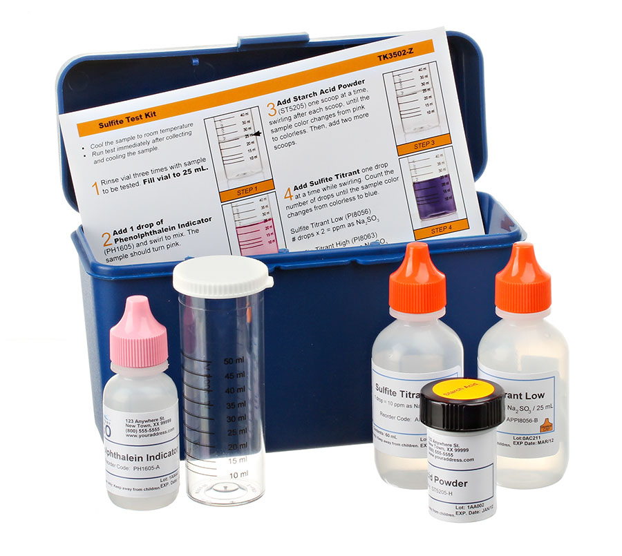 AquaPhoenix Sulfite Test Kit, 1 drop = 2 or 10 ppm as Na2SO3 - TK3502-Z
