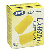 3M E-A-Rsoft Yellow Neon Soft Foam Earplugs, Uncorded, R