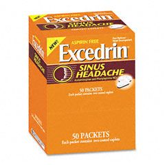 Excedrin® Sinus Headache Caplets, 50 Two-Packs/Box PFYBX