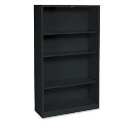 HON® Metal Bookcase, 4 Shelves, 34-1/2w x 12-5/8d x 59h,
