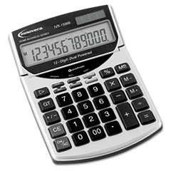 Innovera® 15966 Compact Desktop Calculator, 12-Digit LCD