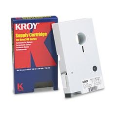 Kroy® Duratype 240 Series Labeling Tape, 1/2 x 50ft, Bla