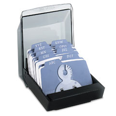 Rolodex™ Petite Covered Tray Card File Holds 250 2 1/4 x