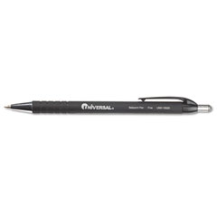 Universal® Comfort Grip Ballpoint Retractable Pen, Black