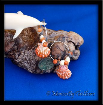 Hawaiian Sunrise Shell Earrings