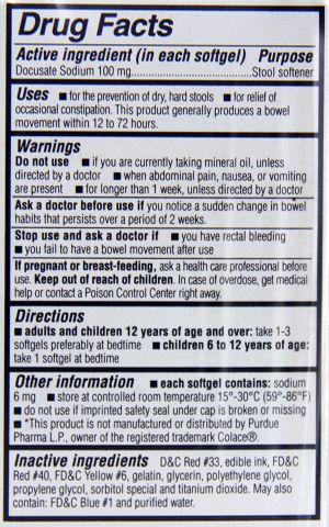 Kirkland Signature Stool Softener, Docusate Sodium 100 mg, 400 Softgels ...