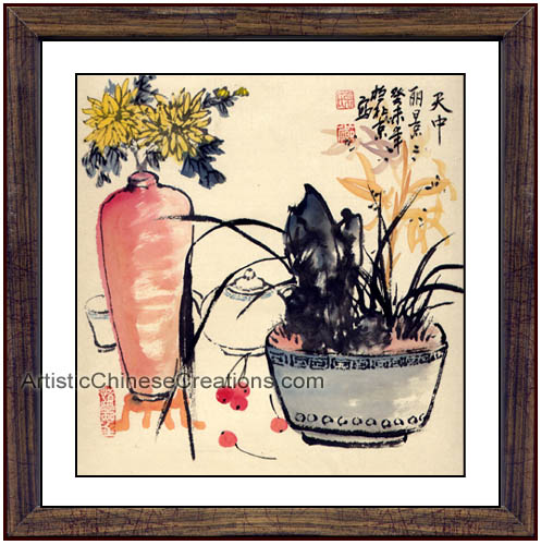Chinese Framed Art, Framed Asian Paintings, Oriental Wall Art