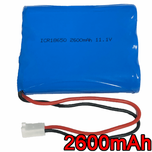 11.1V 2600mAh 28.86Wh Lithium Ion 18650 3 Cell Battery Pack