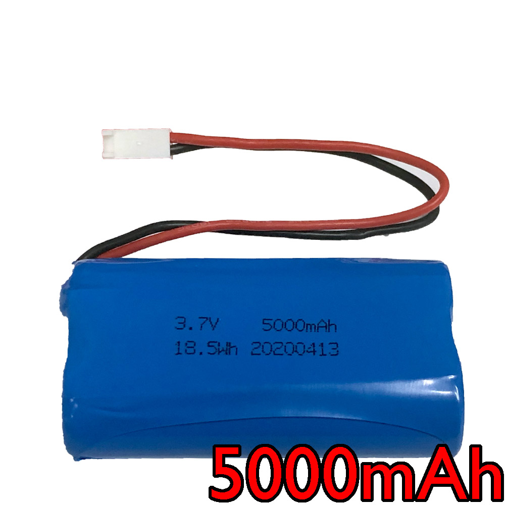 3.7V 5000mAh 18.5Wh 18650 2 Cell Battery Pack