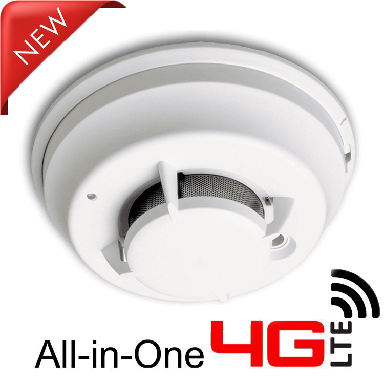 4G LTE All-in-One Battery Powered Commercial Grade Smoke Detector Spy ...