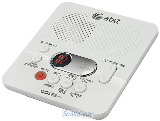 AT&T 1740 Digital Answering Machine System WHITE Stand Alone ATT