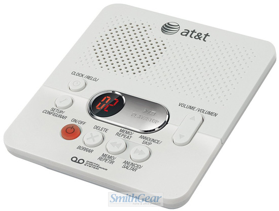 AT&T 1740 Digital Answering Machine System WHITE Stand Alone ATT