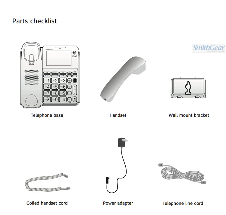 AT&T CL4940 Corded Answering System with Large Display
