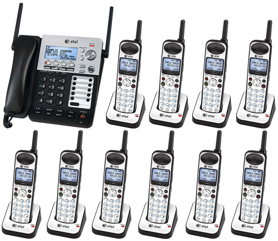AT&T SB67138 4-Line Phone 10 Handsets