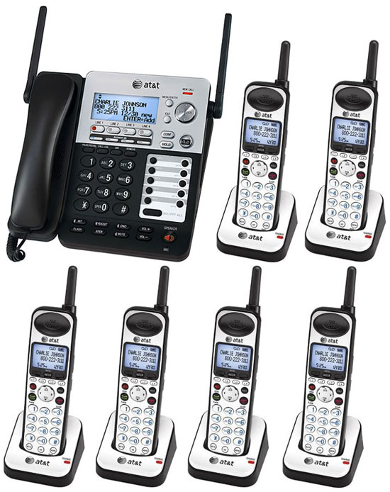AT&T SB67138 4-Line Phone 6 Handsets