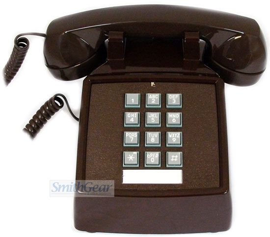 Cortelco 2500 Desk Phone BROWN