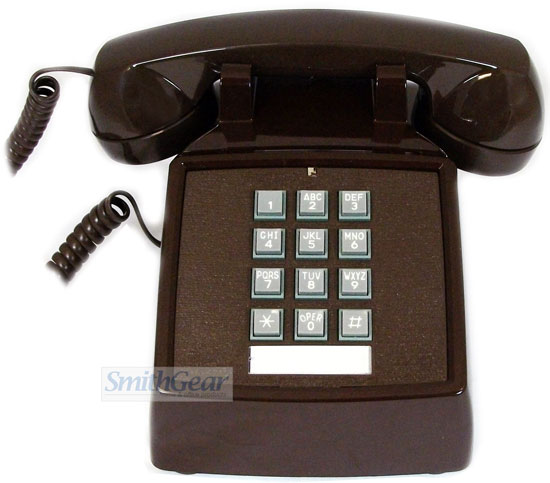 Cortelco 2500 Desk Phone BROWN