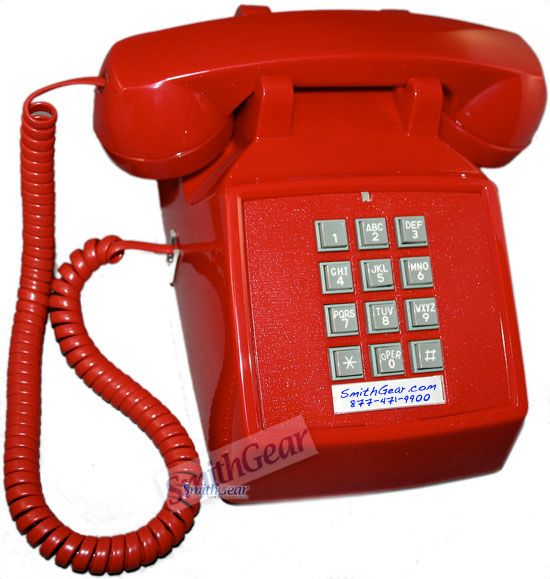 Cortelco 2500 Desk Phone RED