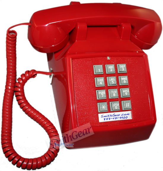 Cortelco 2500 Desk Phone RED