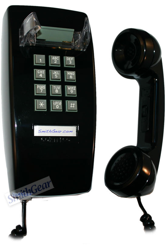 Cortelco 2554 BLACK Wall Phone