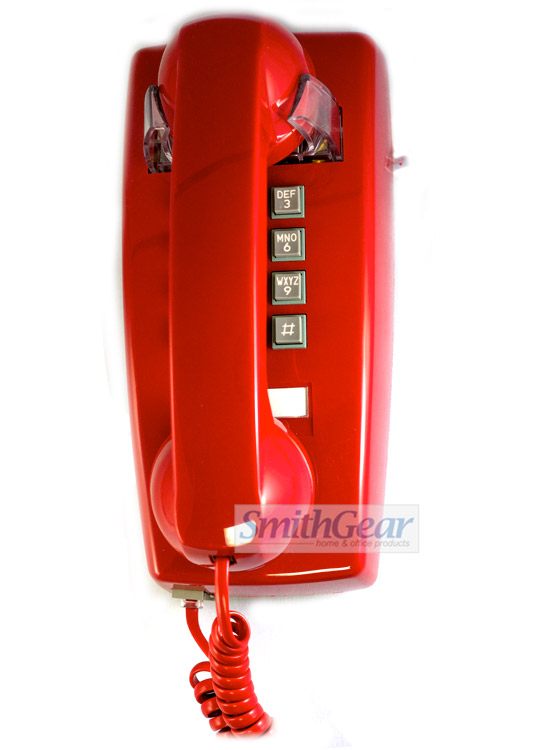 Cortelco 2554 RED Wall Phone Kitchen