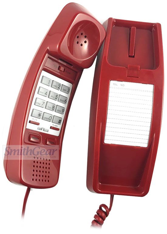 Cortelco 8150 Corded Desk/Wall Phone RED