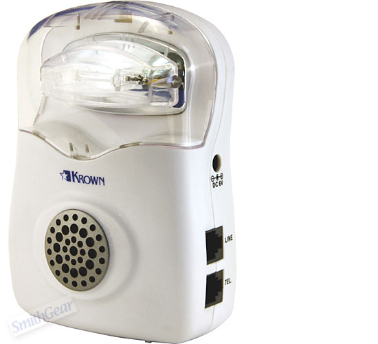 Krown Amplified Phone Ringer with Strobe Light 05 Extra Loud K-RA05