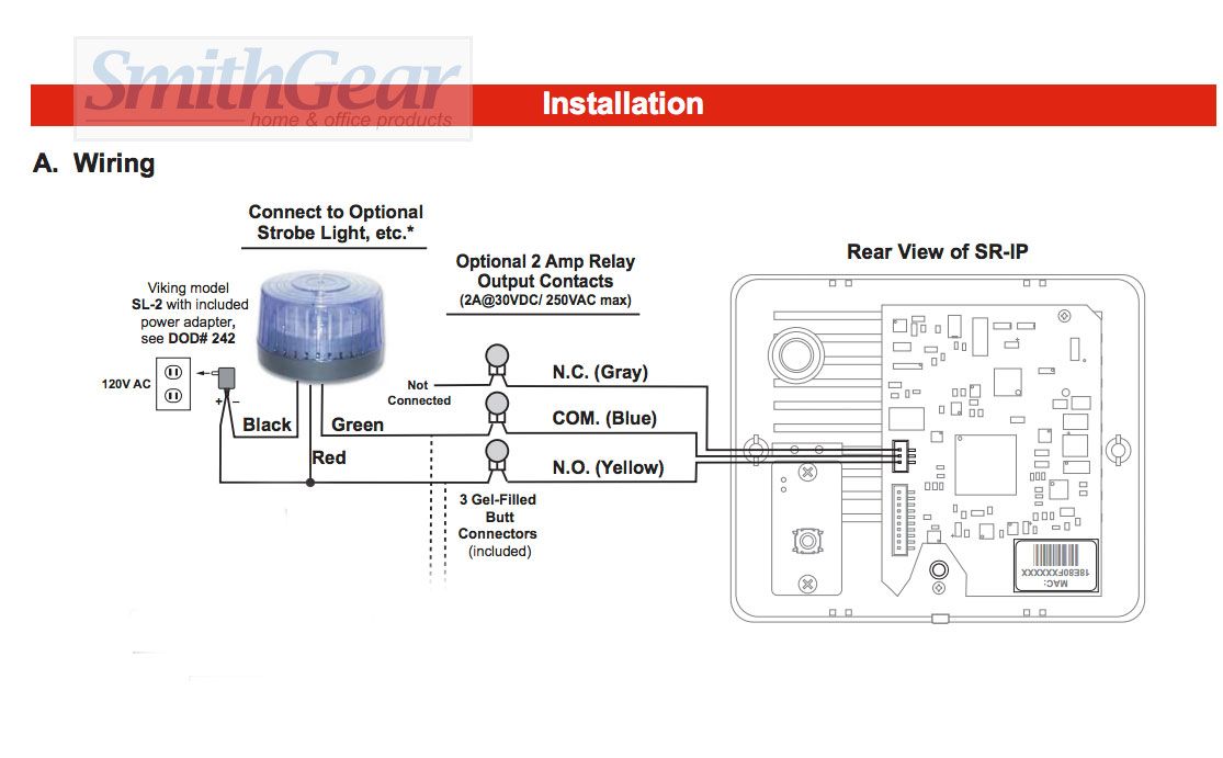 Viking SR-IP SIP (IP) Loud Ringer with Visual Ring Indication