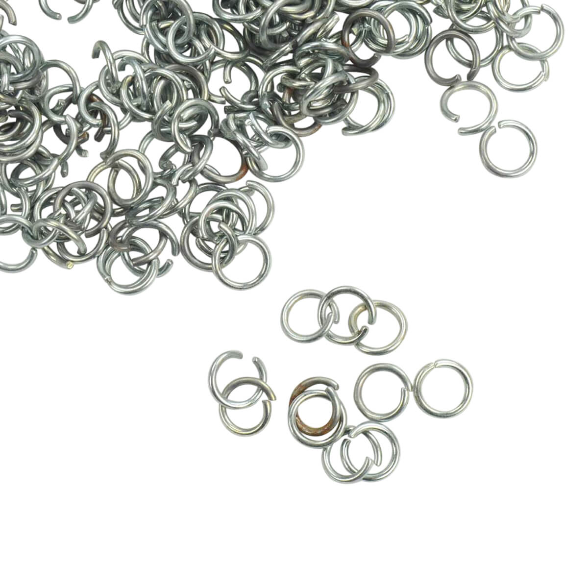 1 kg Loose Chainmail Rings – Zinc Coated Mild Steel – 16 Gauge / 8 mm