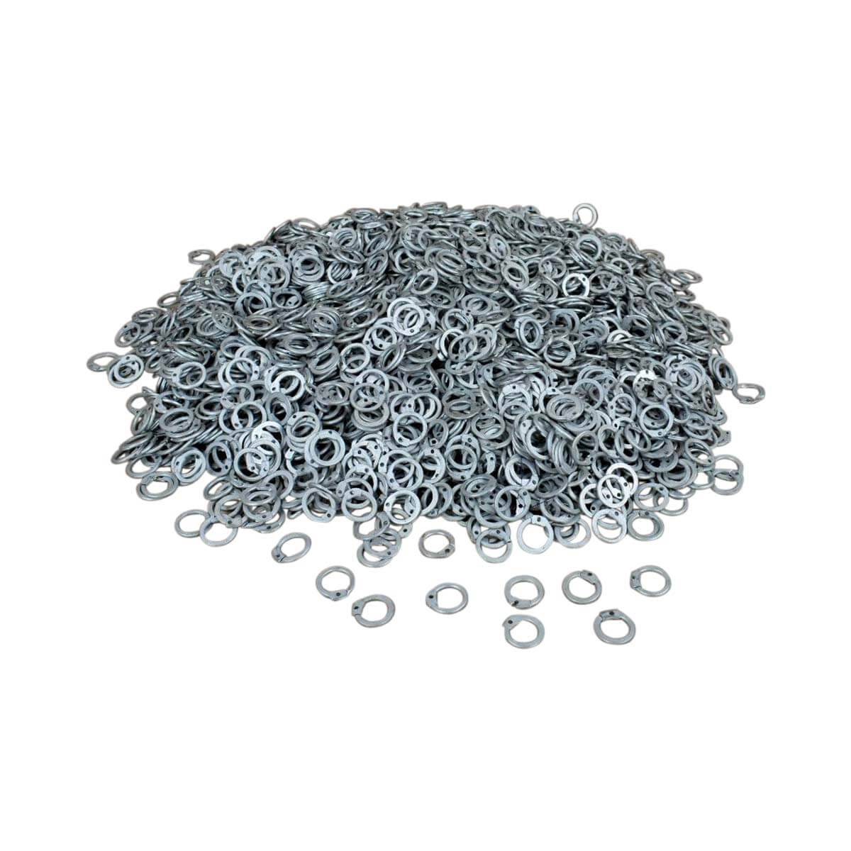 1 kgs Loose Chainmail Rings – Aluminum Dome Riveted Flat Rings – 16 Gau