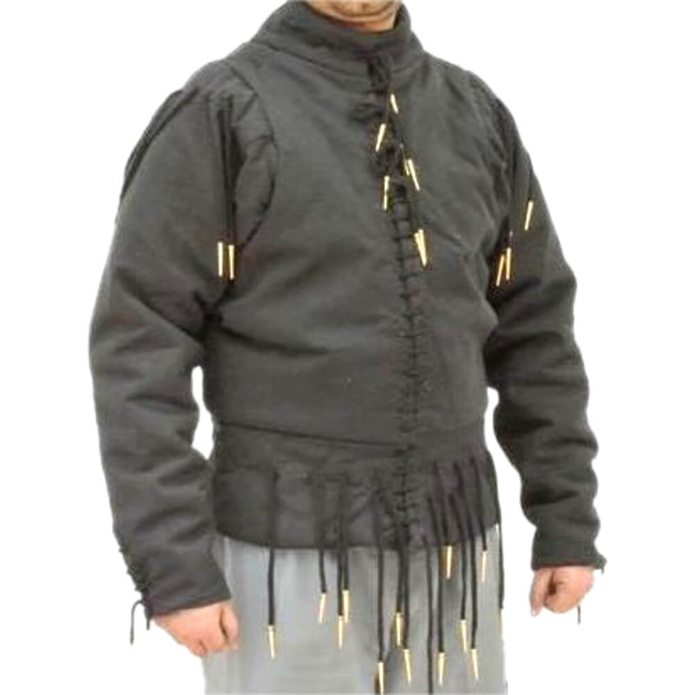 15th Century Arming Doublet - Black SNMC7121BK - Doublets and Vests
