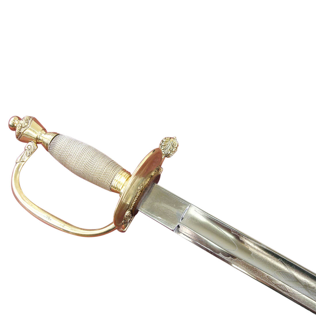 1796 Pattern British Infantry Sword - with folding guard, silver grip a