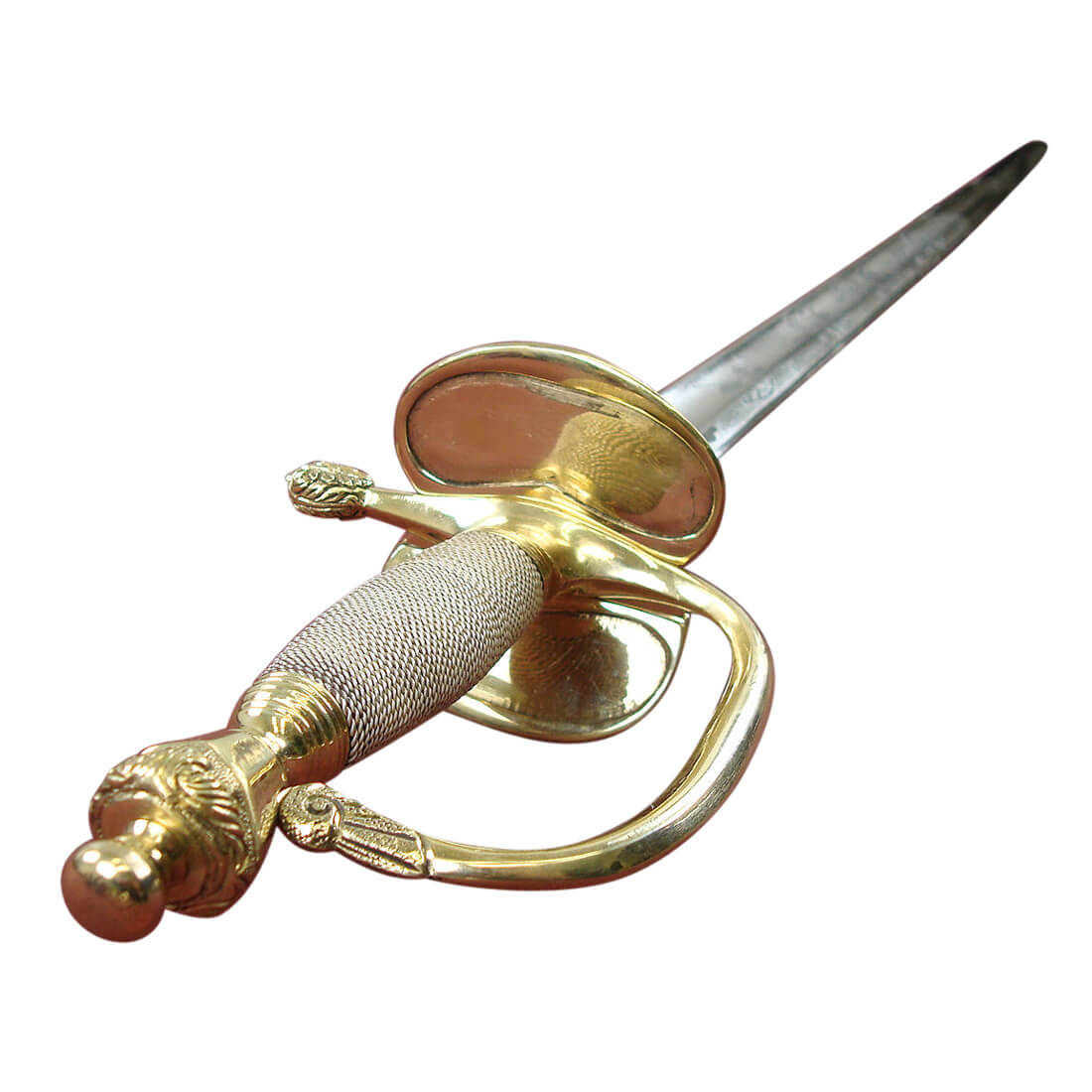 1796 Pattern British Infantry Sword - with folding guard, silver grip a