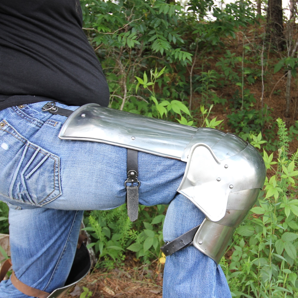 Avenger Medieval 18g Leg Plate Armor - 5J4-IN9556P18 by Armor Venue