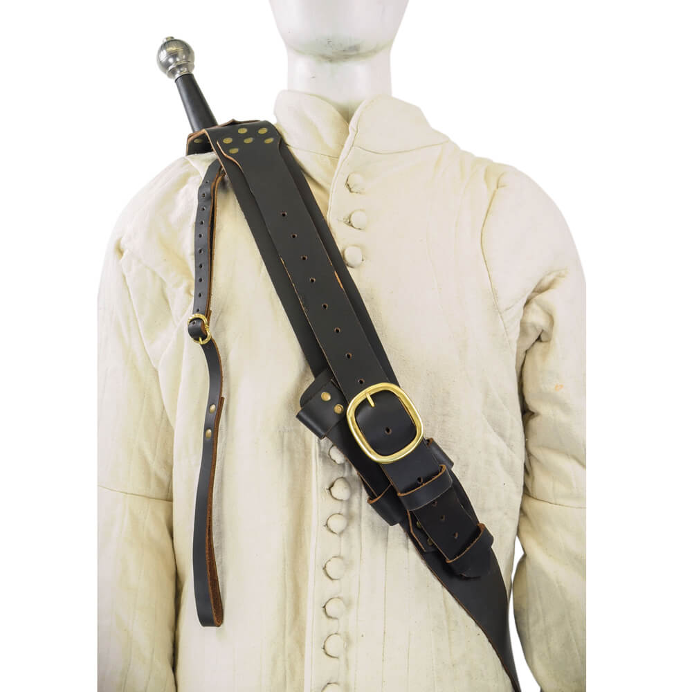 Back-Hanging Sword Baldric - For wearing swords on the back SNLA6411BK