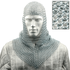 Chainmail Armor Coifs and Hoods - Butted, Riveted, and Aluminum