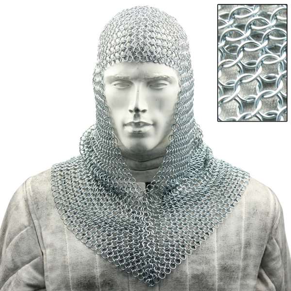 Battle Ready Armor Chain Mail Coif 5G1-IN341 - Chainmail Coifs