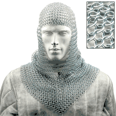 Chainmail Armor Coifs and Hoods - Butted, Riveted, and Aluminum