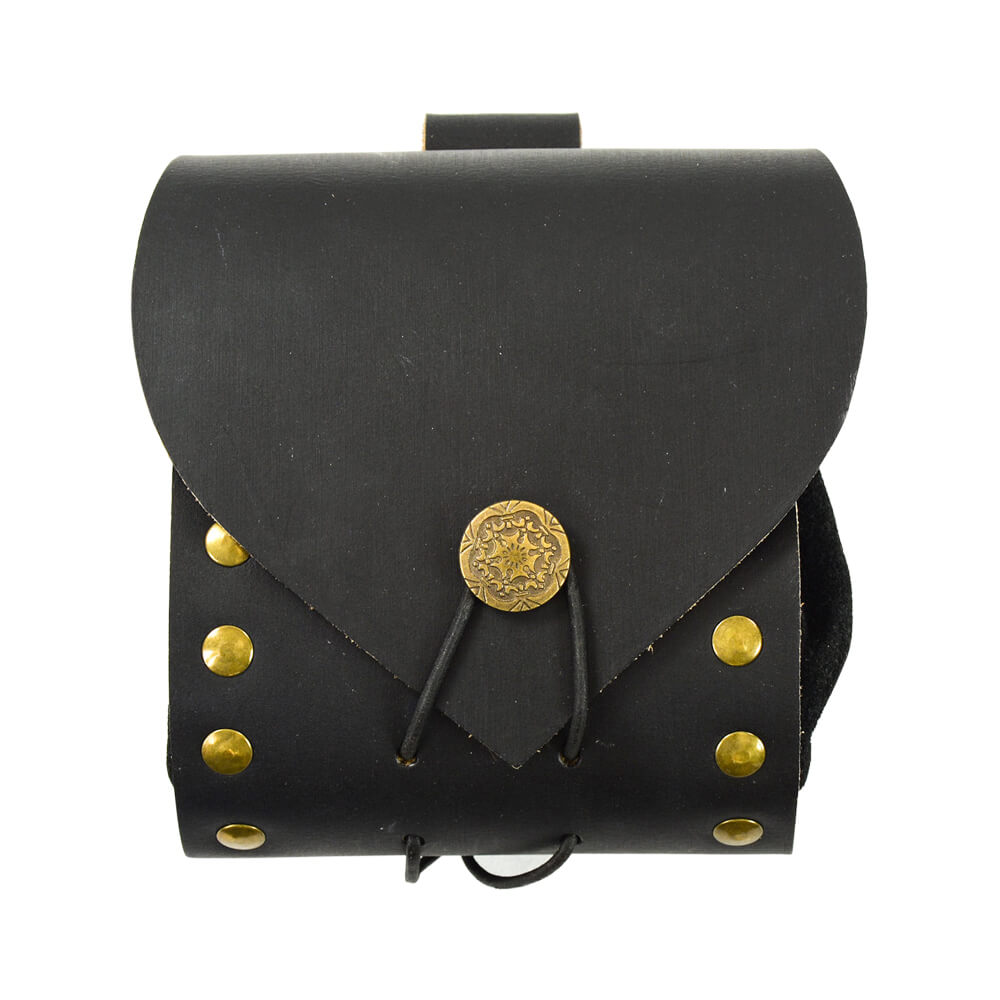 Black Leather Belt Pouch SNLA6707BK - Sporrans and Pouches