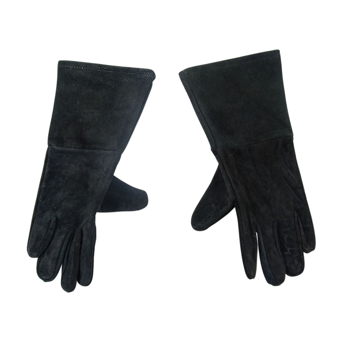 Black Suede Leather Gauntlets – Longer Cuff KW-AH6172