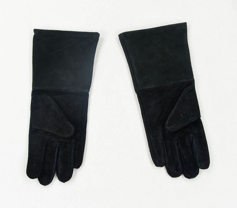 Black Suede Leather Gauntlets – Longer Cuff KW-AH6172