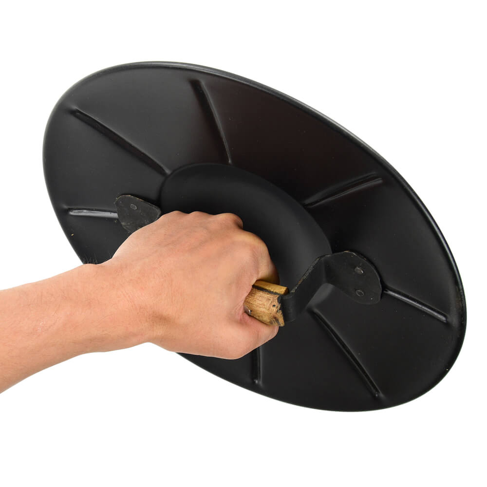 Blackened Steel Fluted Buckler - 16 Gauge SNS2131BK16 - SCA Battle Shie